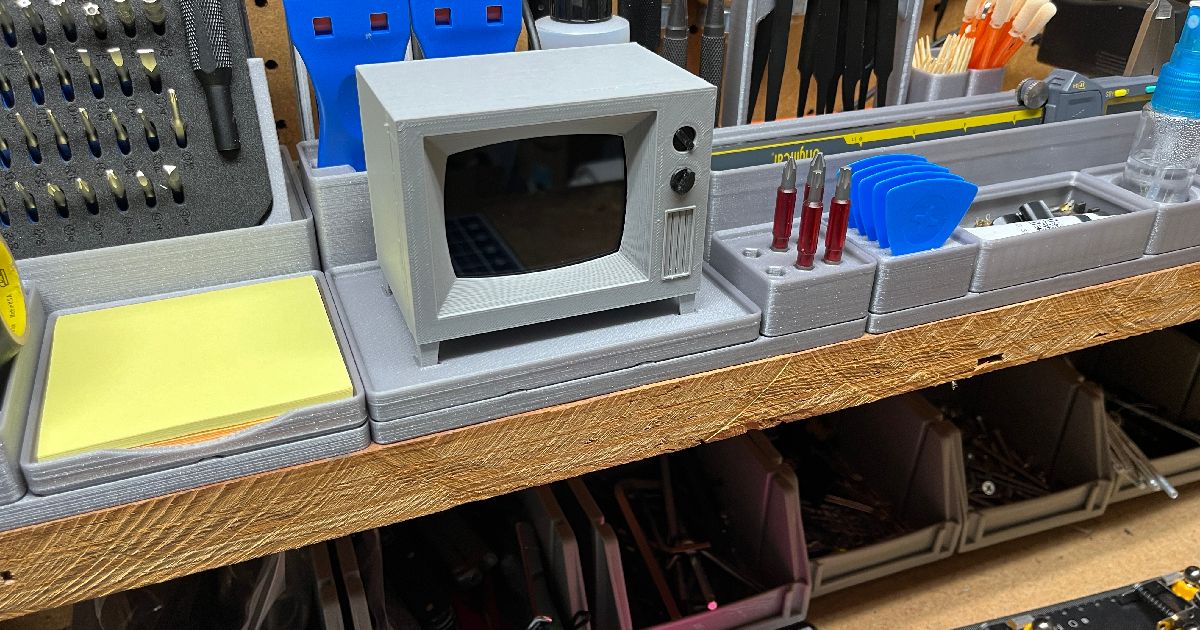 Gridfinity Simpsons TV Stand 2x3 by meub | Download free STL model ...