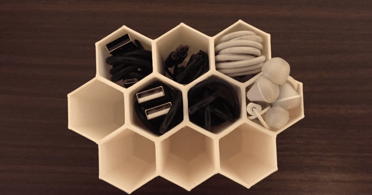 Cable Management Hive von Zalán Kovács | Kostenloses STL-Modell herunterladen | Printables.com