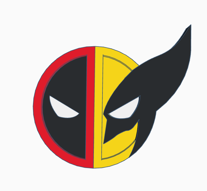 Wolverine & Deadpool logo / disk by BDubil | Download free STL model ...