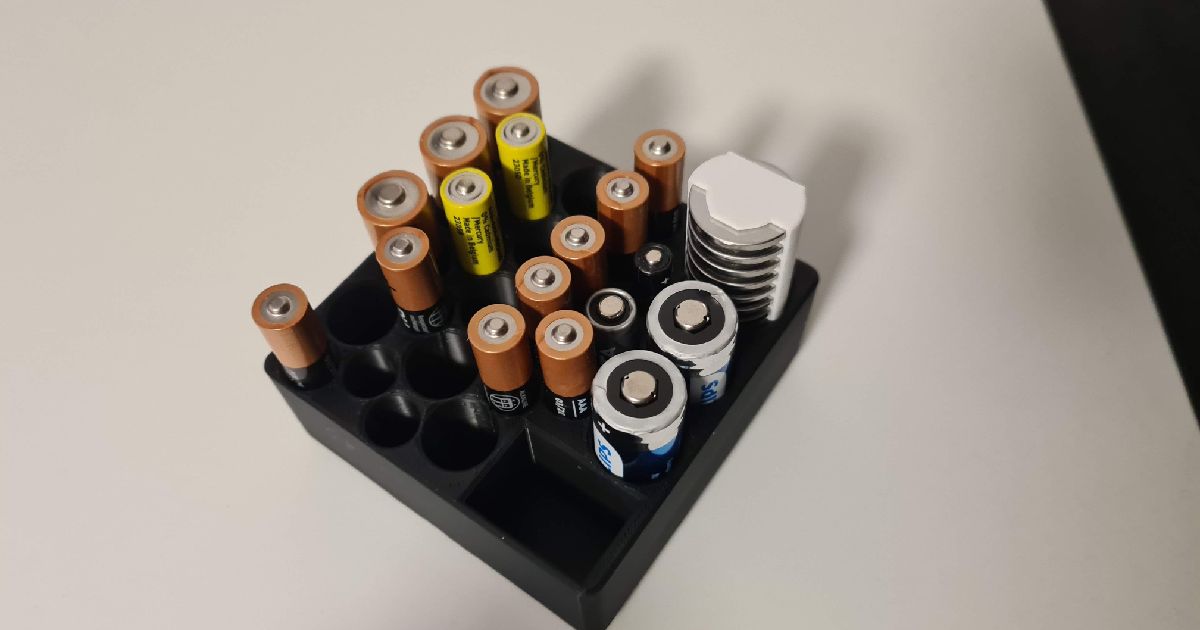 Gridfinity batteries holder by ivanpilev | Download free STL model | Printables.com