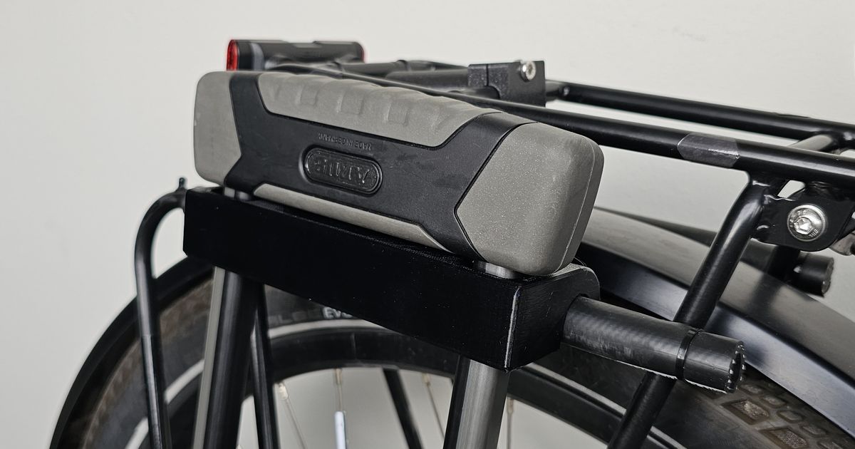 Abus U-Lock holder for bicycle luggage rack by Boogie | Download free ...