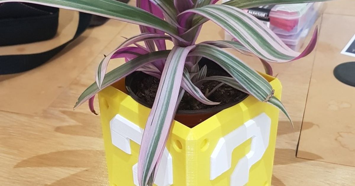 Mario Pot Planter - Question Mark Cube - Dual Extrusion by C_Cheetos ...