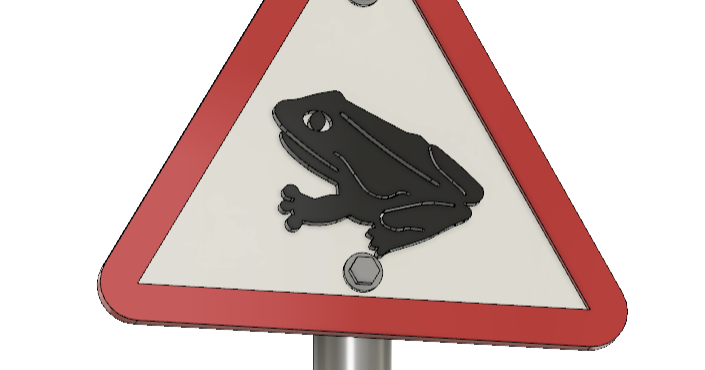 Frog traffic sign by Fekete Áron | Download free STL model | Printables.com