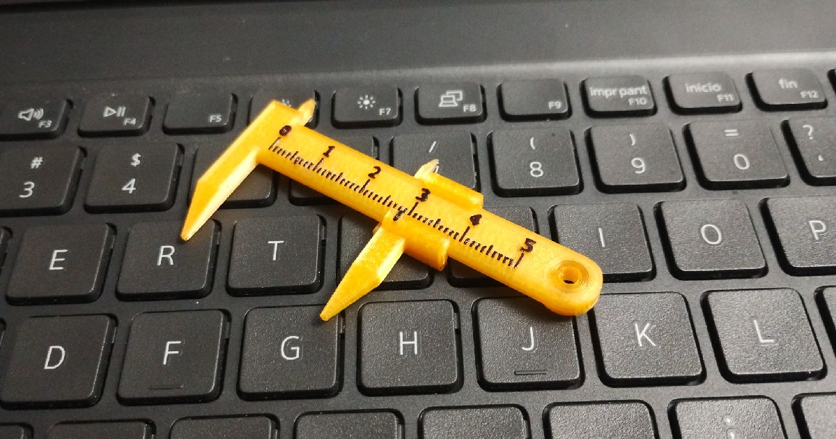 Separate parts for the mini caliper and keychain button por DonFurlan ...