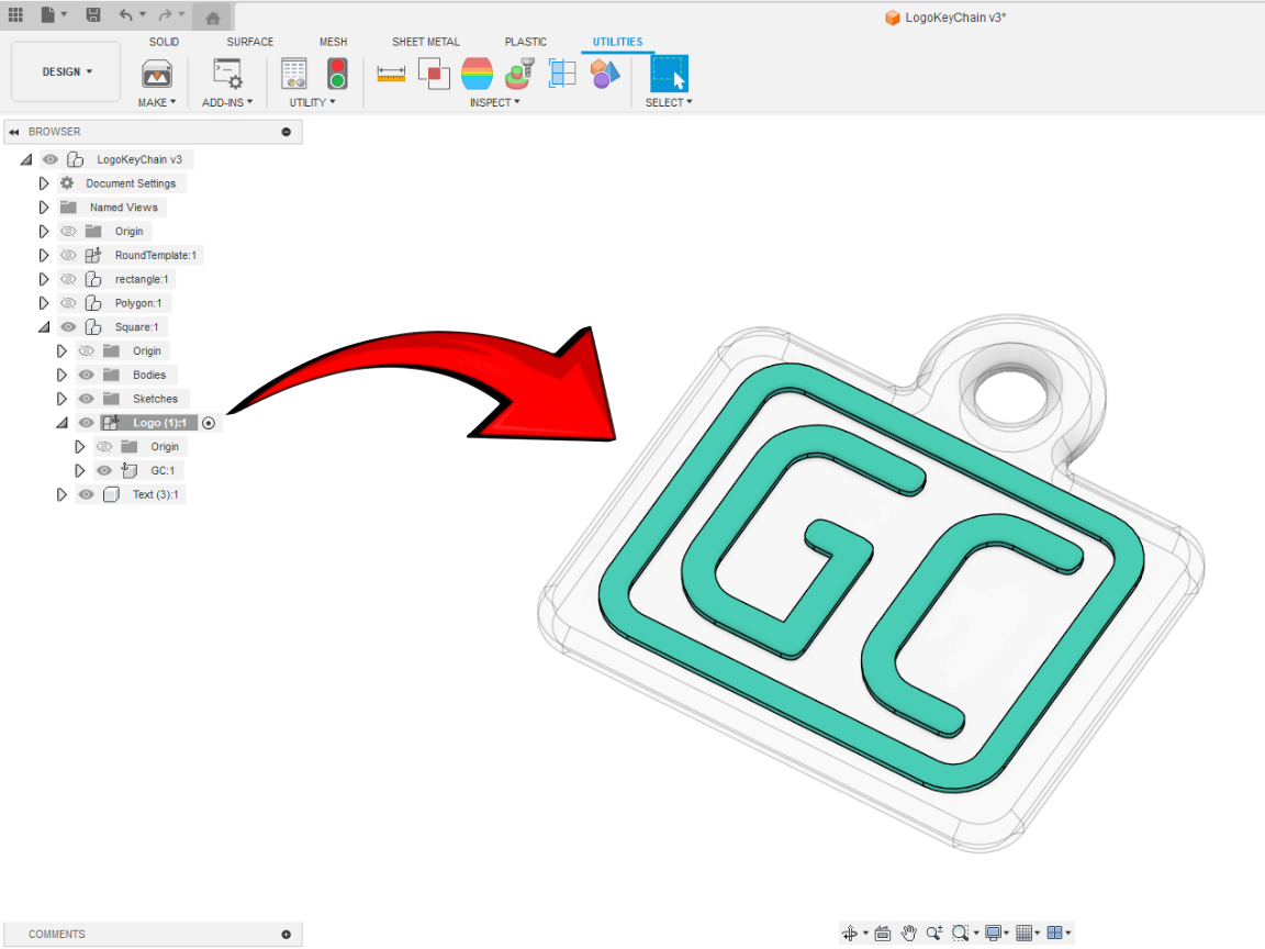 Parametric Logo Key Chain by Hermias | Download free STL model ...