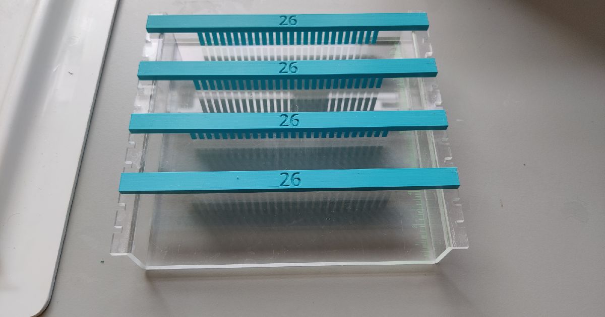 Electrophoresis gel comb by Oscar | Download free STL model ...