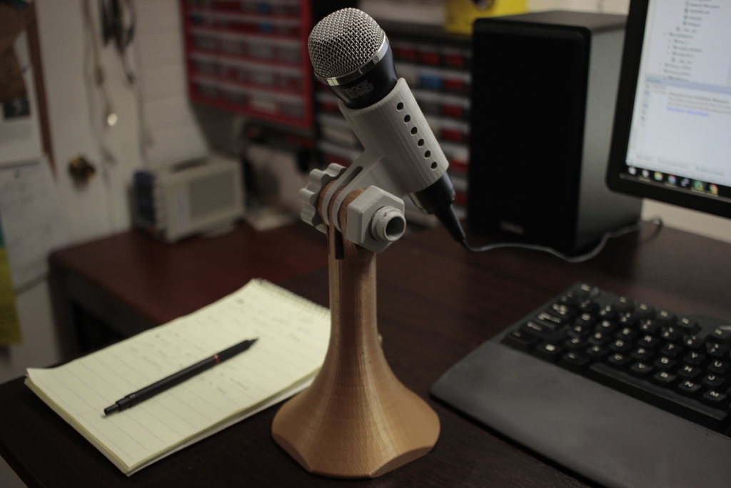 100% Printable Desktop Microphone Stand by esologic | Download free STL ...