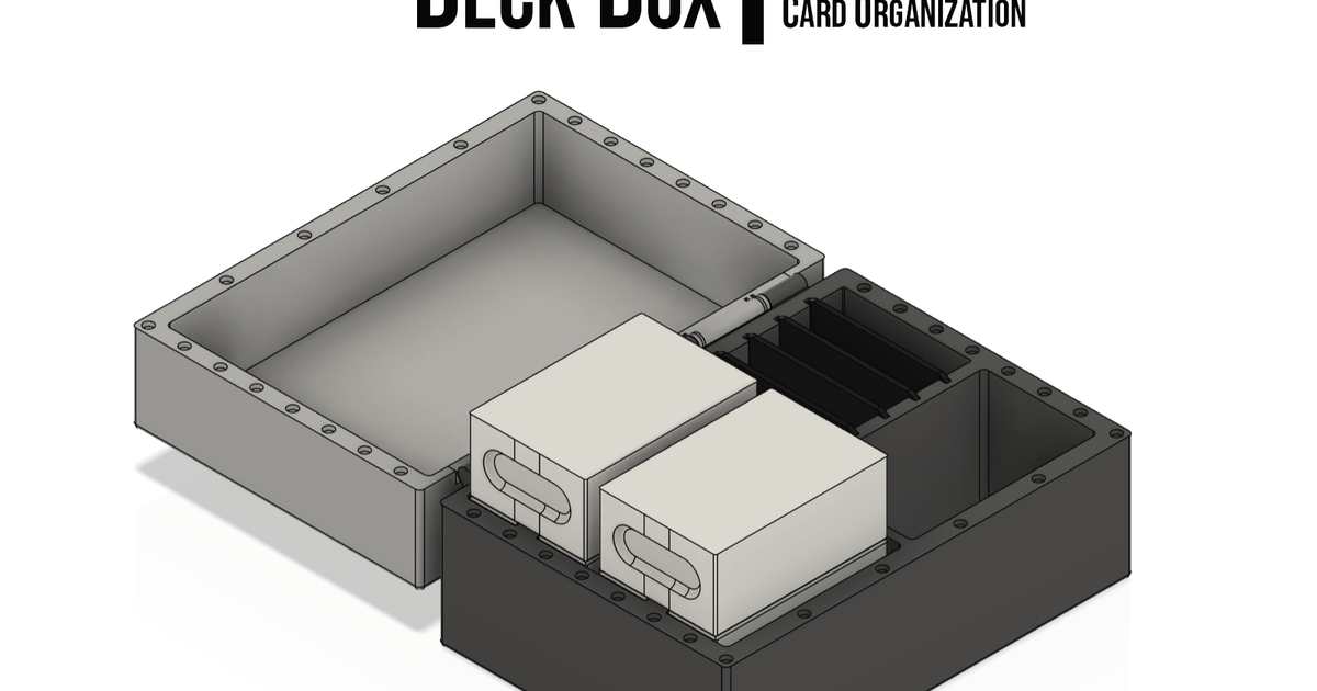 Card Box Deck Box Hub fuction for TCG by W3DCustom | Download free STL ...