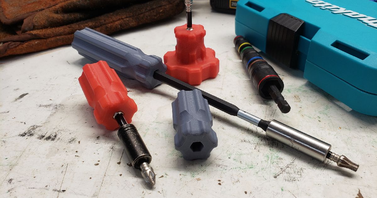 Screwdriver Handles by Belongs in the Trash | Download free STL model ...