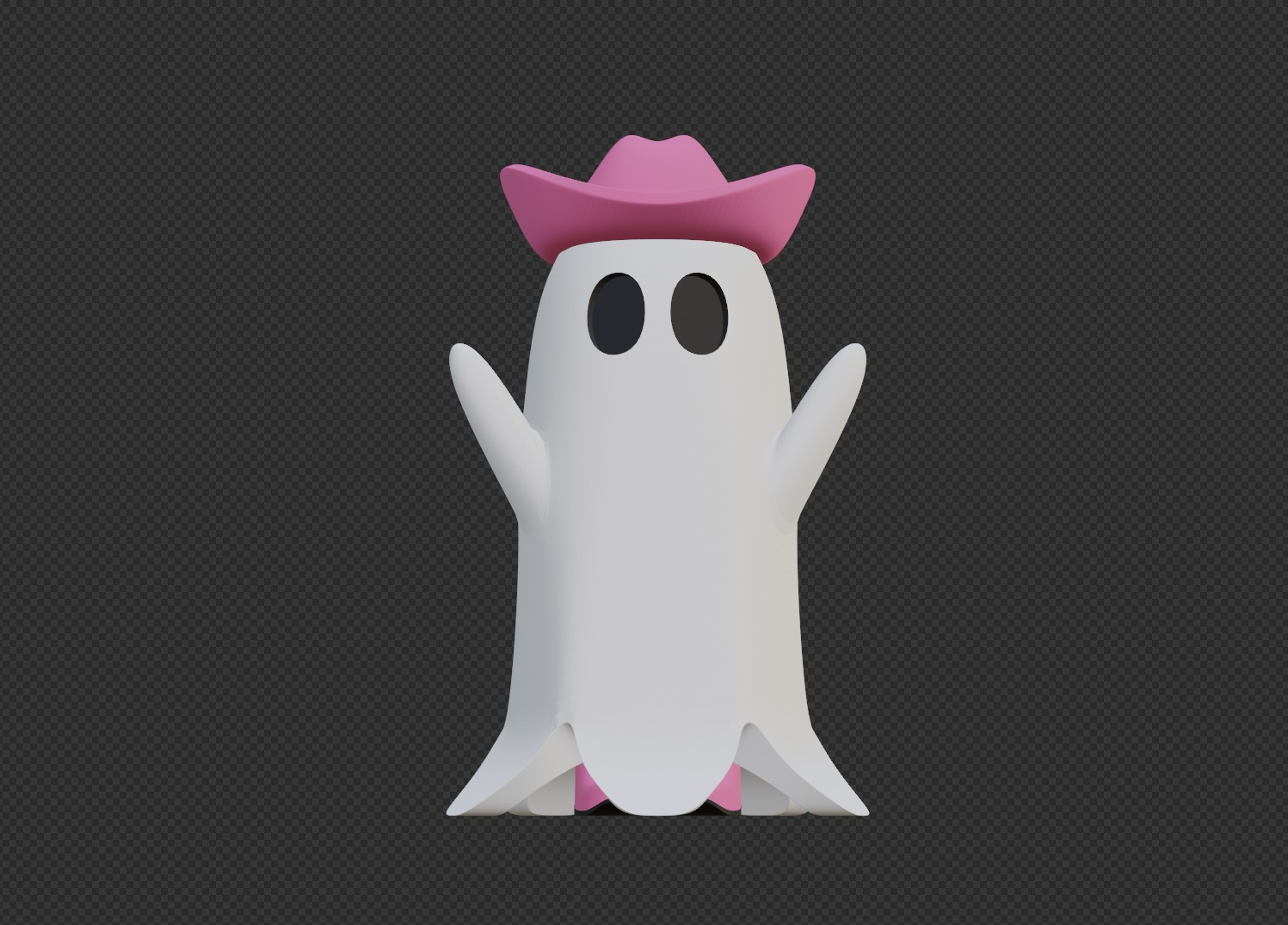 cowboy ghost print in place by wachapori | Download free STL model ...