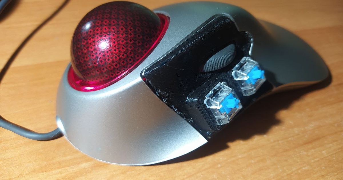 Microsoft Trackball Explorer Cherry mod by BFB | Download free STL ...