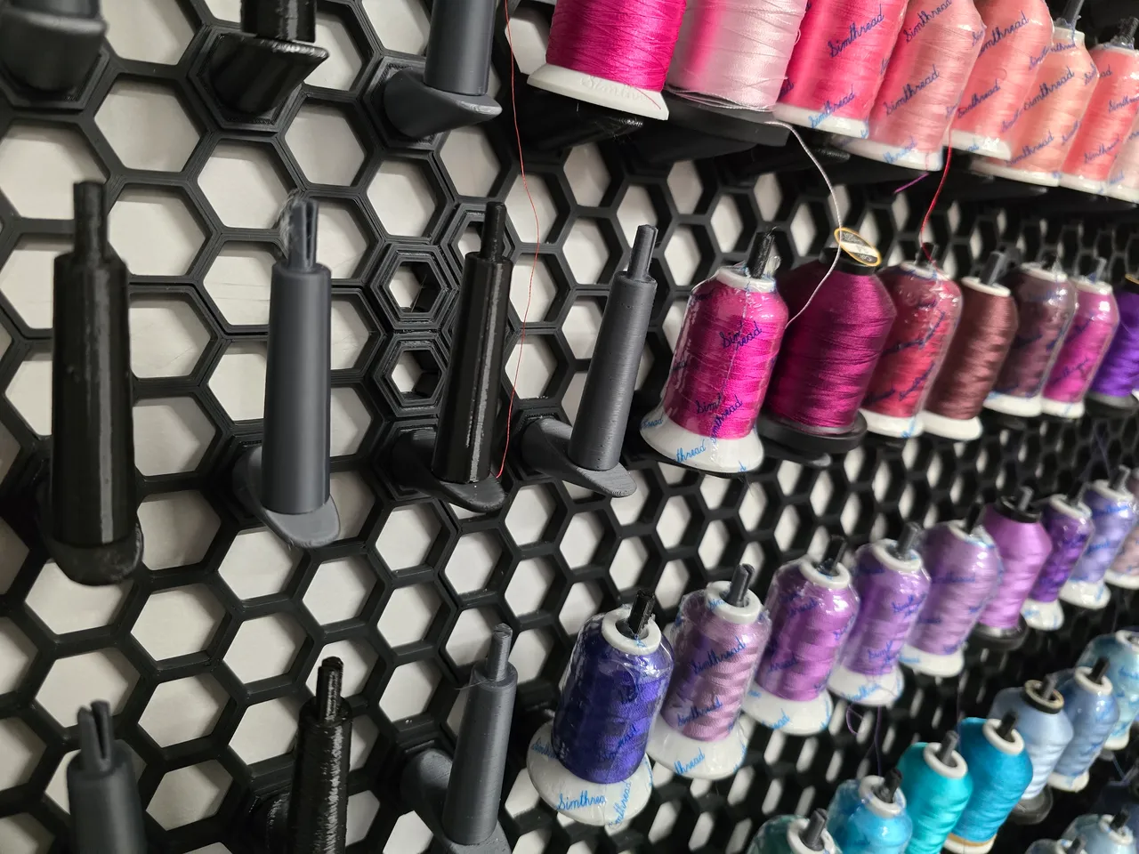 Cotton Spool Holders for HSW (Honeycomb Storage Wall) by Andrew Frahn ...