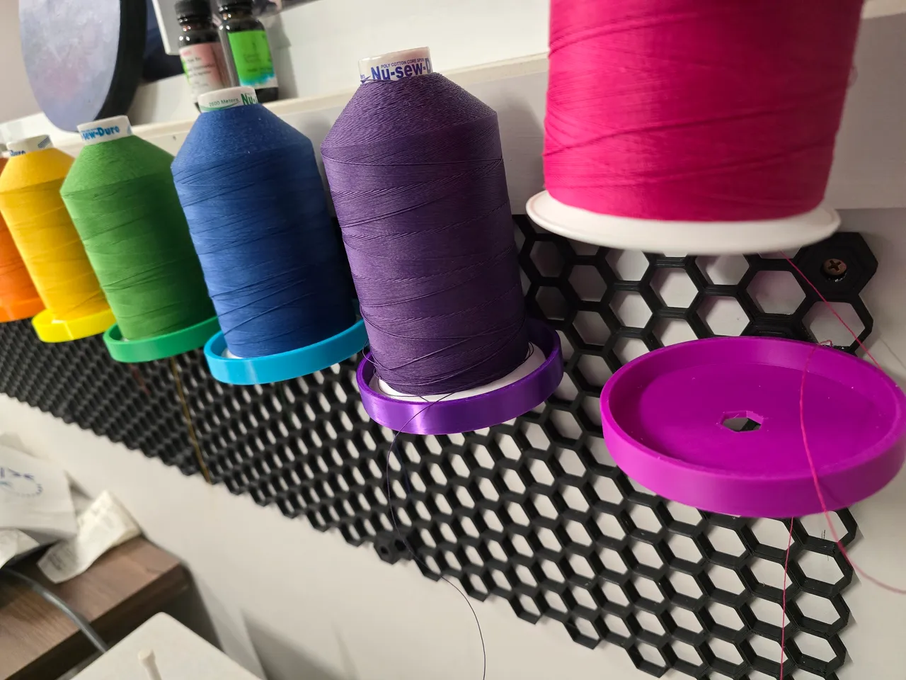 Cotton Spool Holders for HSW (Honeycomb Storage Wall) by Andrew Frahn ...