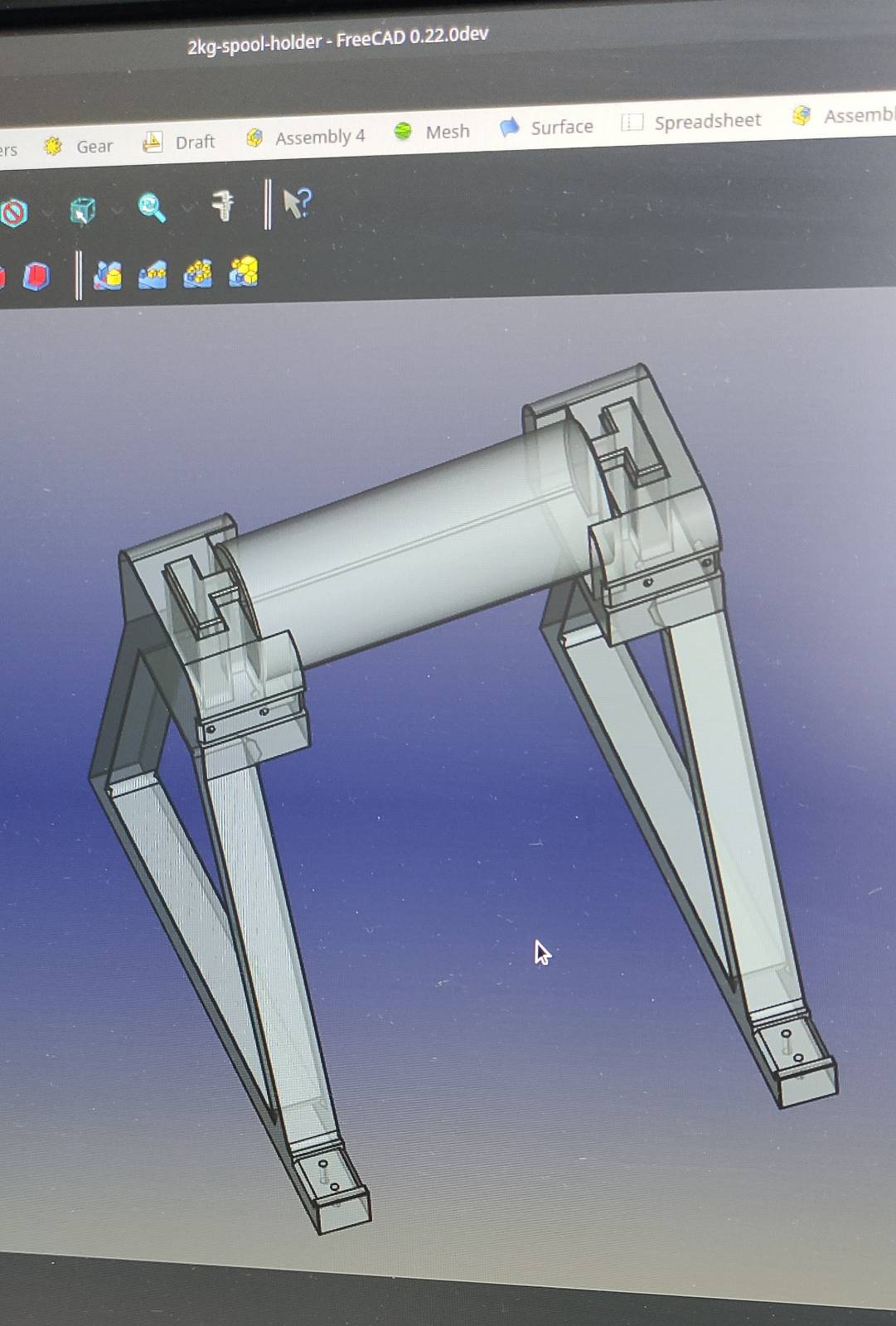 DIN8559 300x52x100 2kg spool holder stand by LOCKit3D | Download free ...