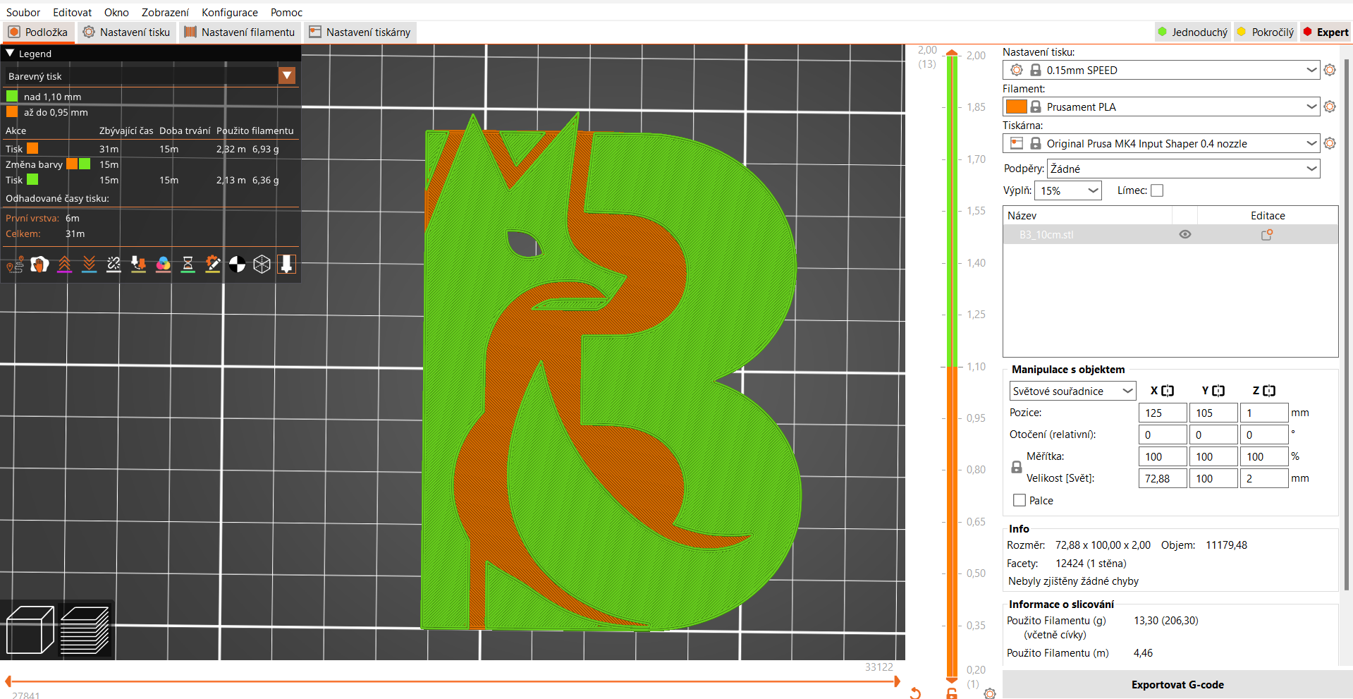 Fox alphabet: Letter B (version 2) by Nina Máčová | Download free STL ...