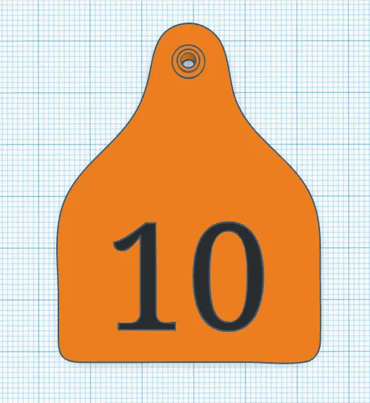 Cow Ear Tag keychain by corven dalllas | Download free STL model ...