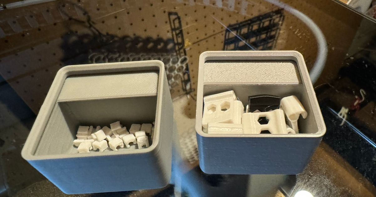 Gridfinity Bin for small parts with label that does not overhang by Joseph Quigley | Download ...