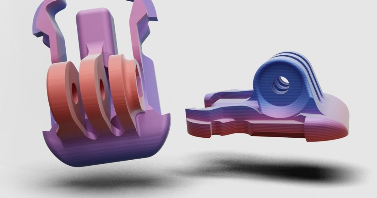 GoPro Mounting buckle by LXO | Download free STL model | Printables.com