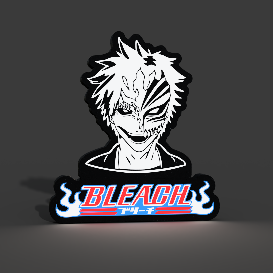 Ichigo Fractured Hollow Mask Bleach Lightbox LED Lamp by braga3dprint ...