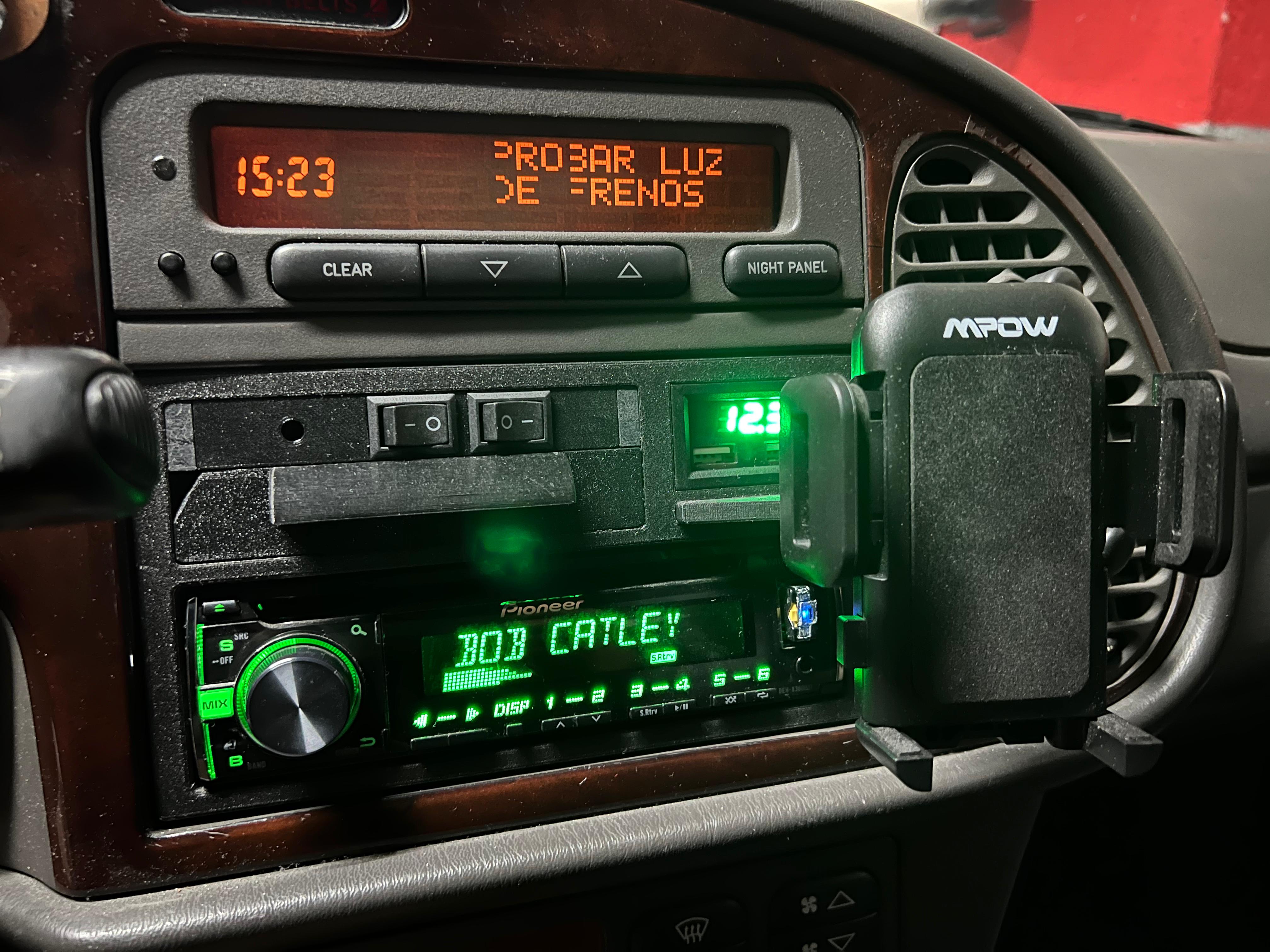 Saab 9-3 and 900 stereo fascia with cupholder voltimeter and phone ...