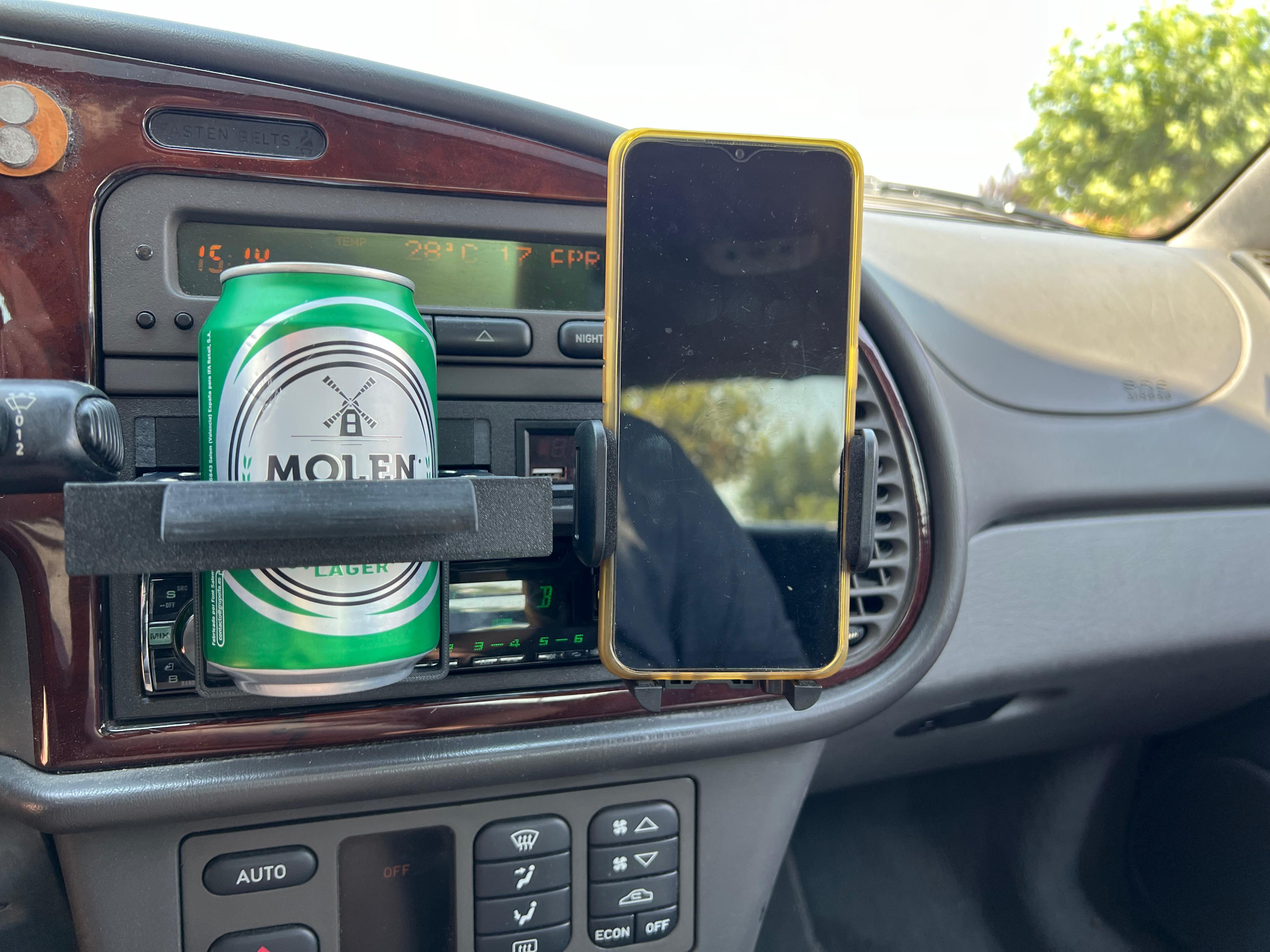 Saab 9-3 and 900 stereo fascia with cupholder voltimeter and phone ...