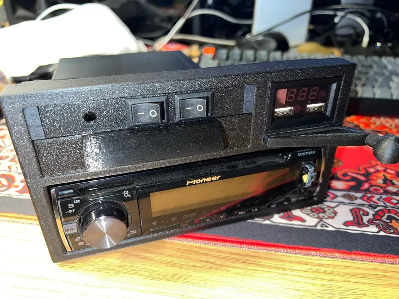 Saab 9-3 and 900 stereo fascia with cupholder voltimeter and phone ...