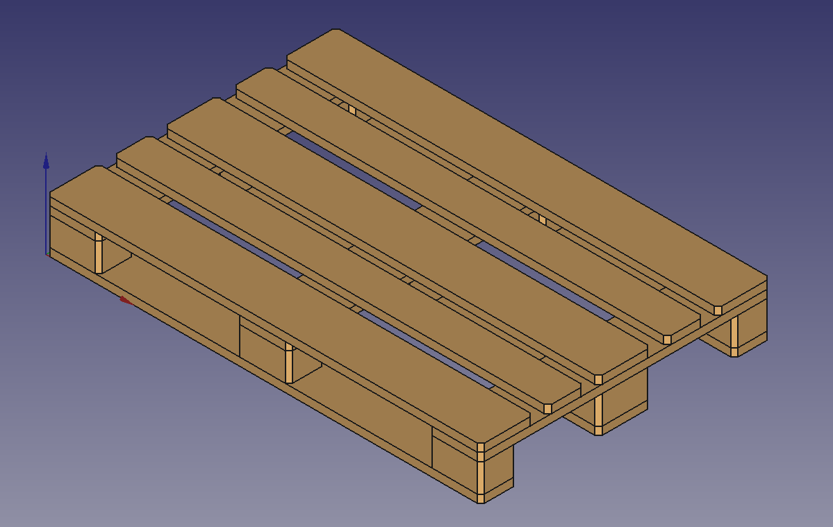 Palet europeo von Fran3D | Kostenloses STL-Modell herunterladen ...