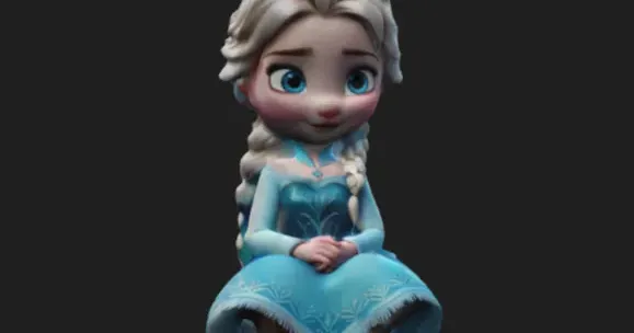 Disney's Frozen Elsa sitting princess by Martin20 | Download free STL ...