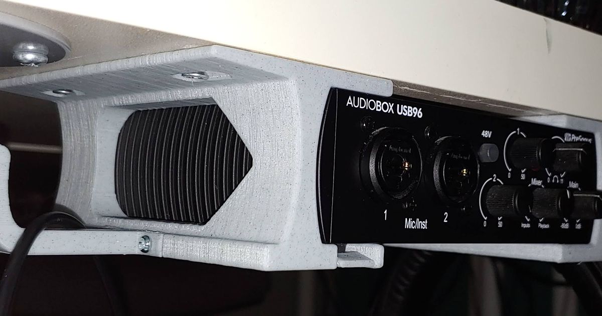 Audiobox USB96 Under Desk Mount with headphone cable hook von Wayne ...