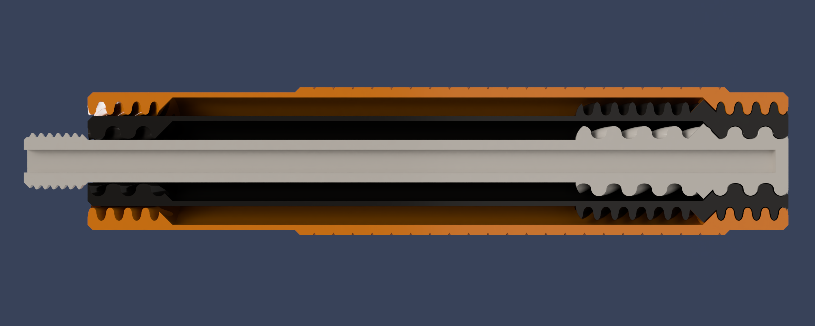 Strong Helically Geared Telescoping Rod with Attachments (Print in ...