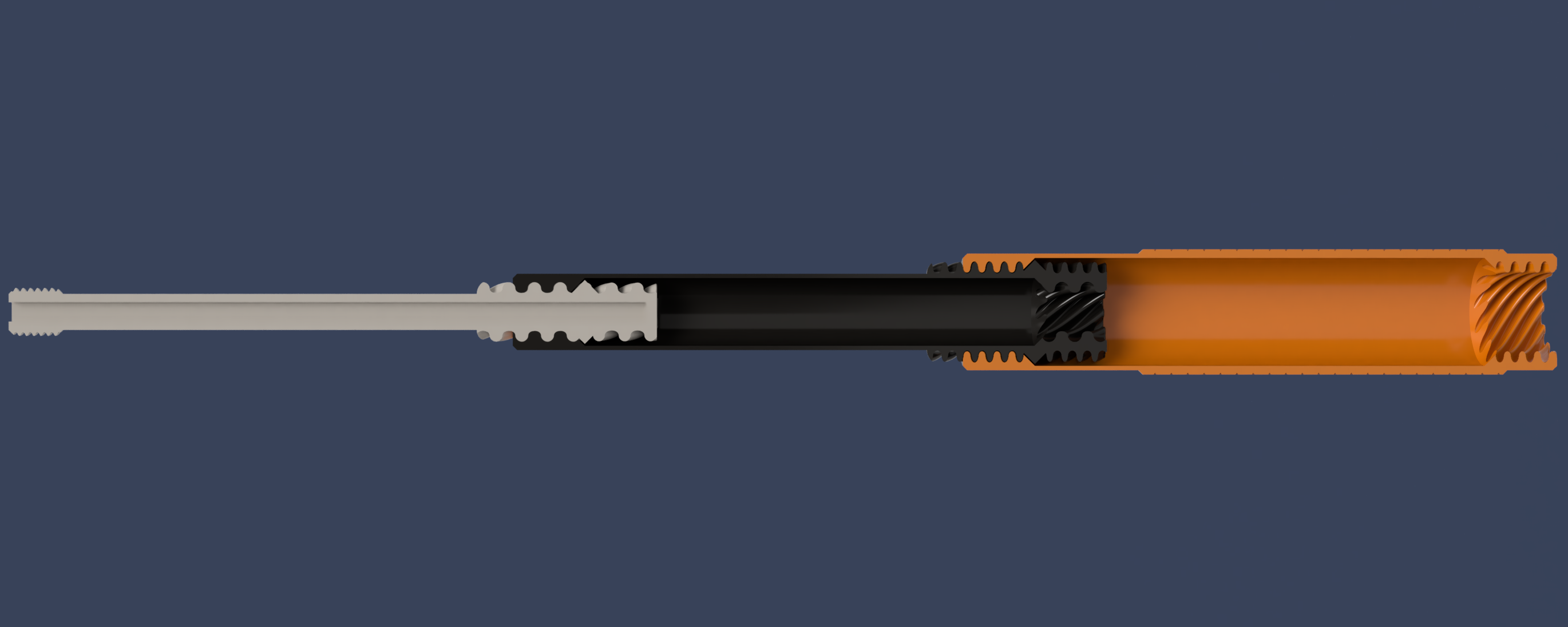 Strong Helically Geared Telescoping Rod with Attachments (Print in ...