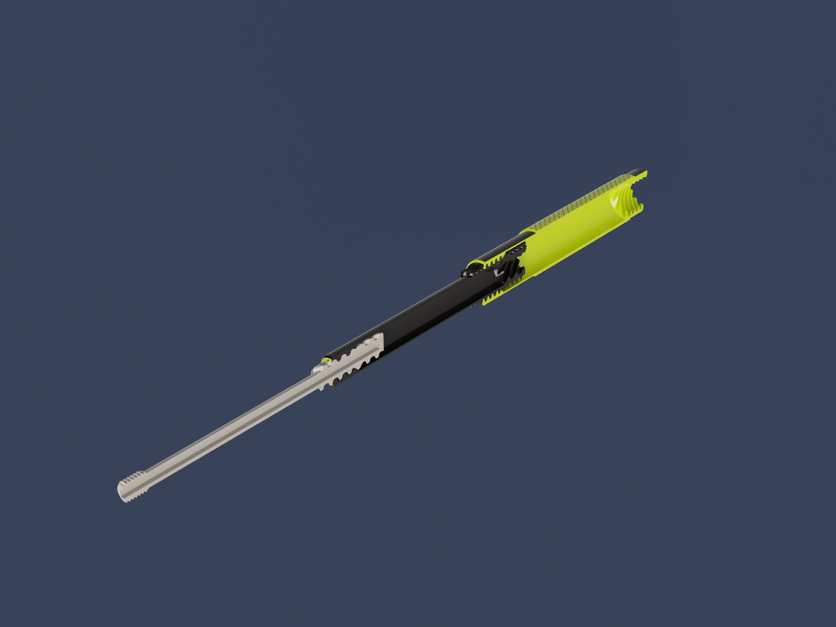 Strong Helically Geared Telescoping Rod with Attachments (Print in ...