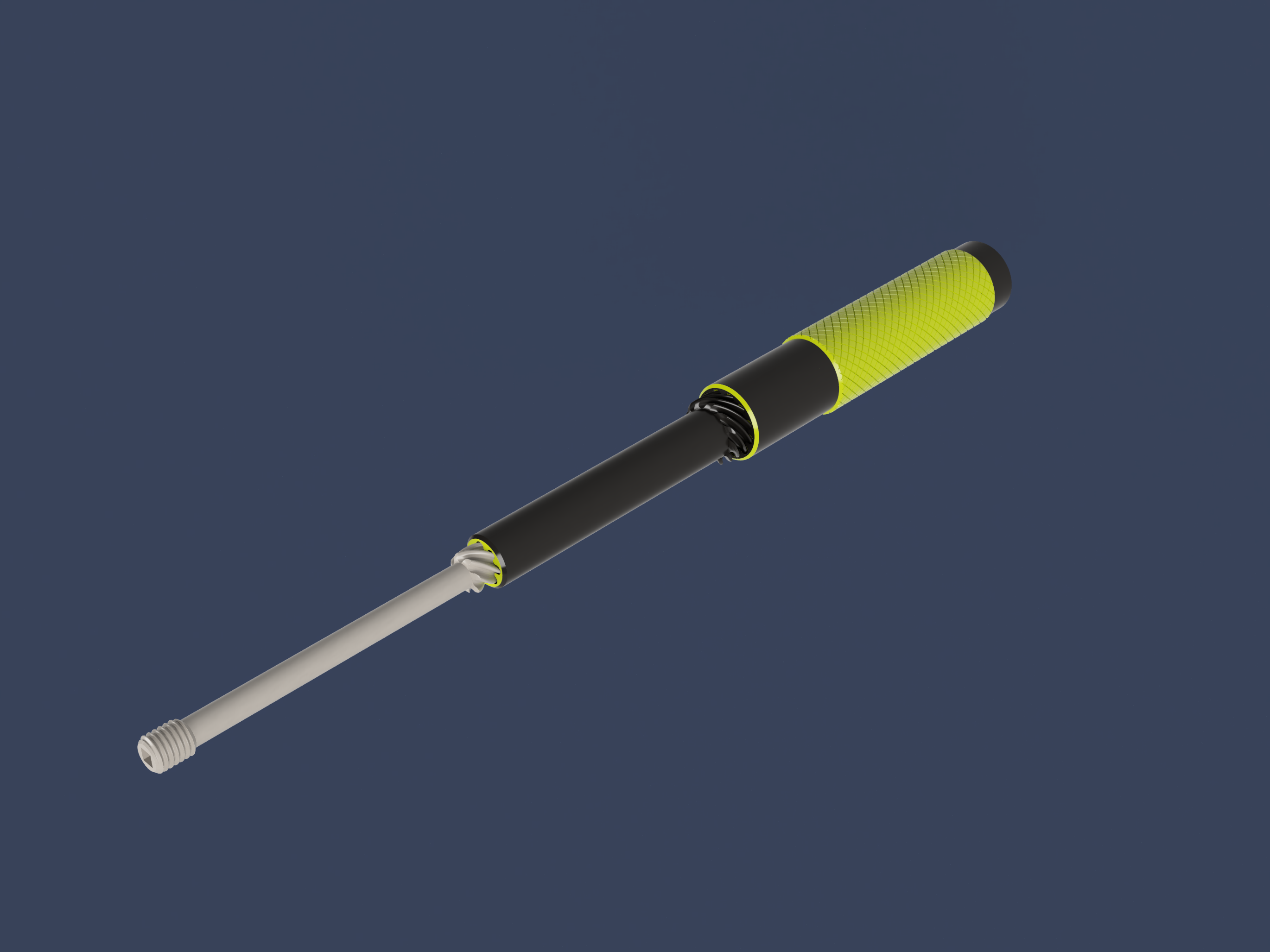 Strong Helically Geared Telescoping Rod with Attachments (Print in ...