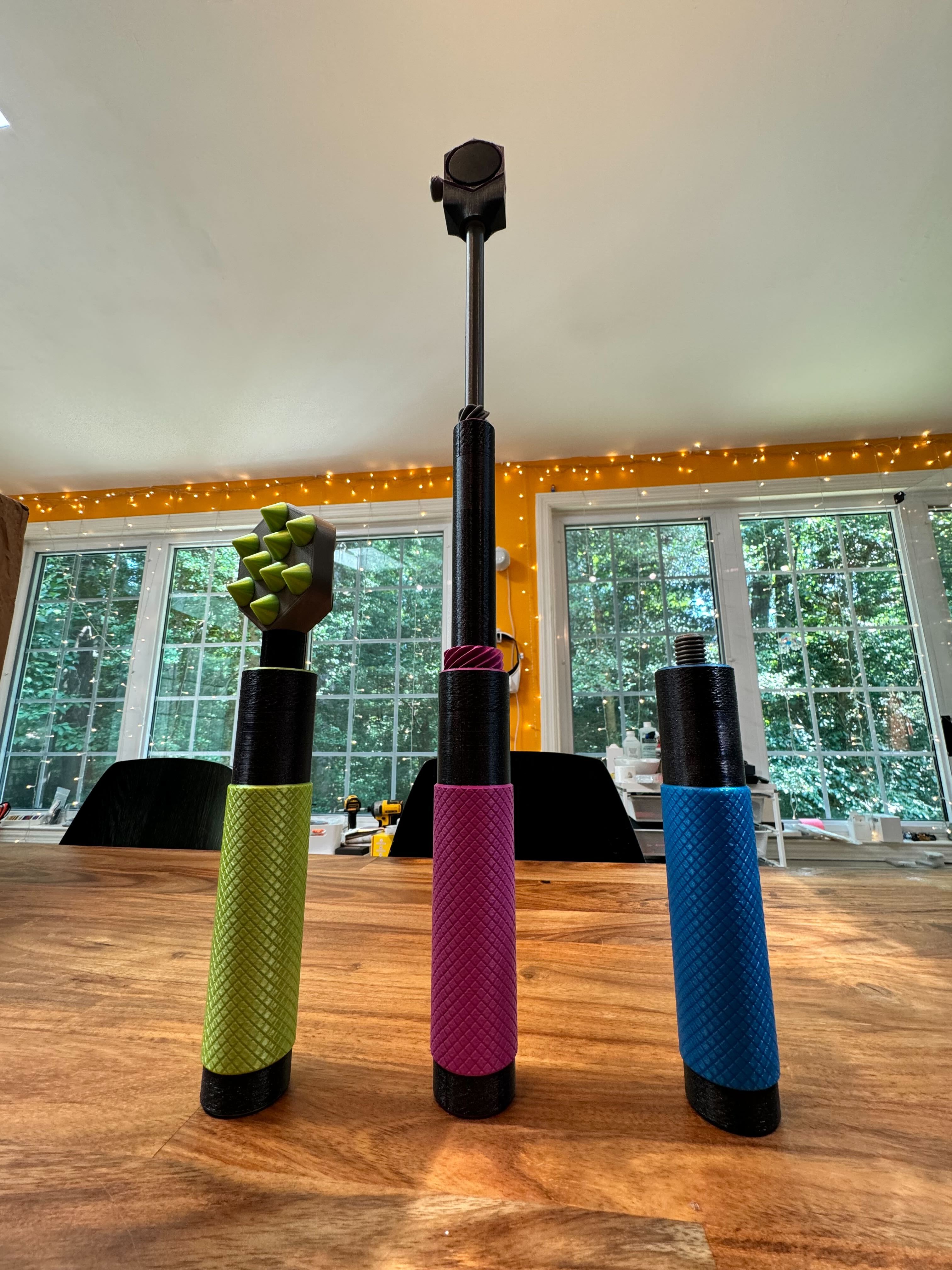 Strong Helically Geared Telescoping Rod with Attachments (Print in ...