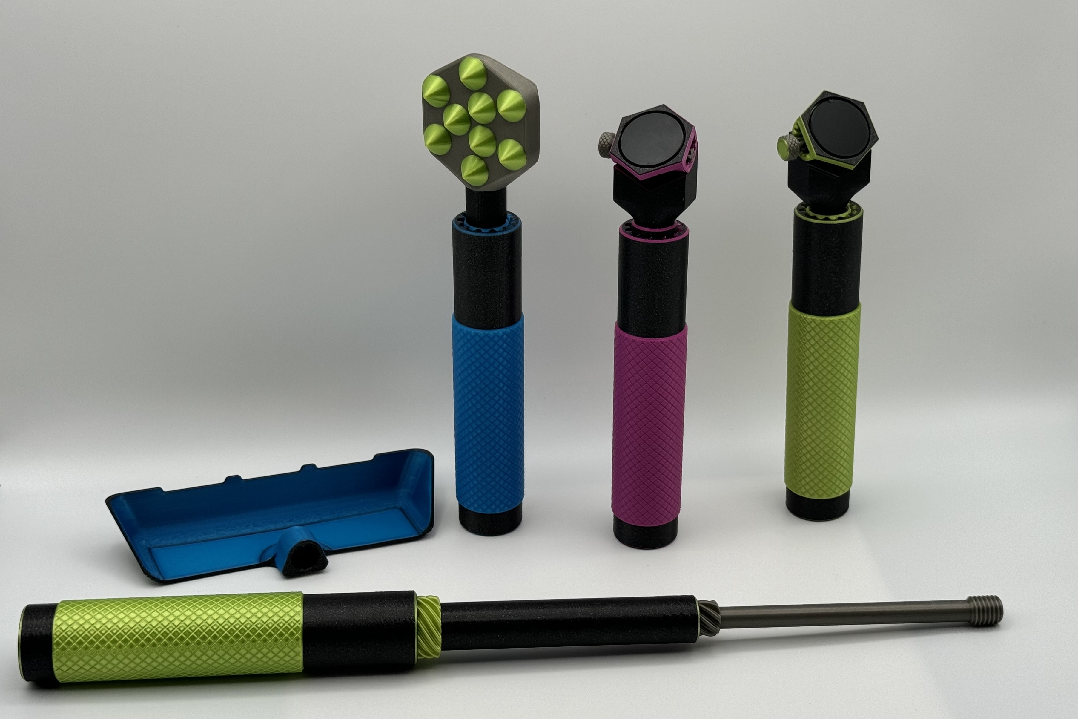 Strong Helically Geared Telescoping Rod with Attachments (Print in ...