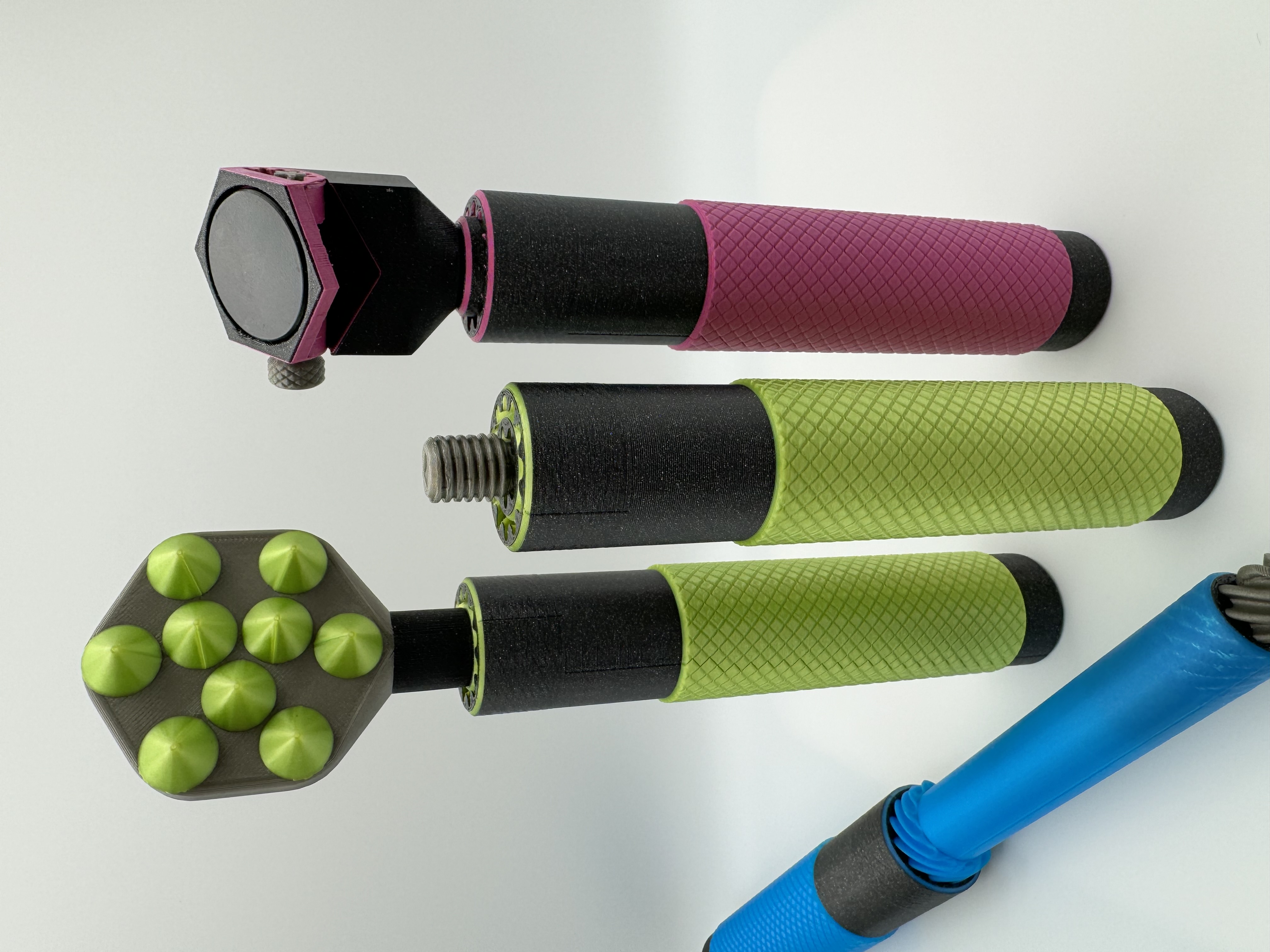 Strong Helically Geared Telescoping Rod with Attachments (Print in ...