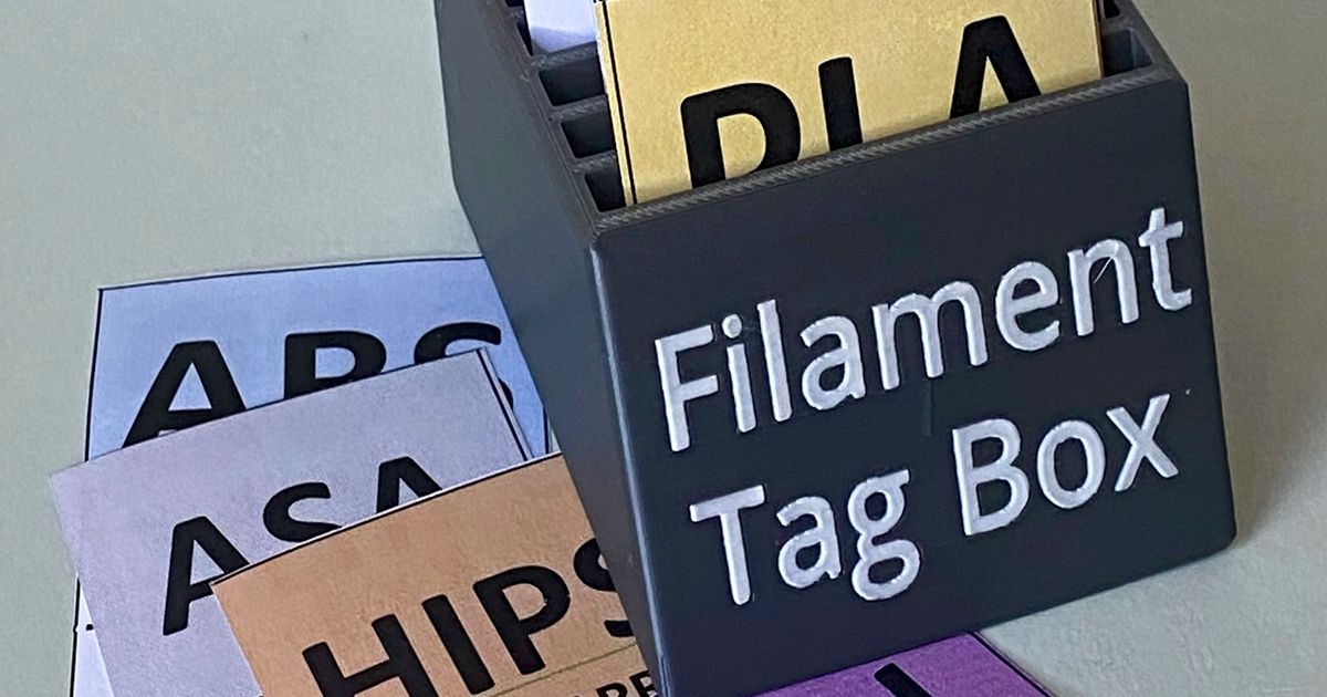 Filament-Tag-Box (revised) by Tritschi | Download free STL model ...
