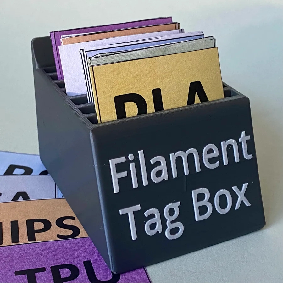 Filament-Tag-Box (revised) by Tritschi | Download free STL model ...