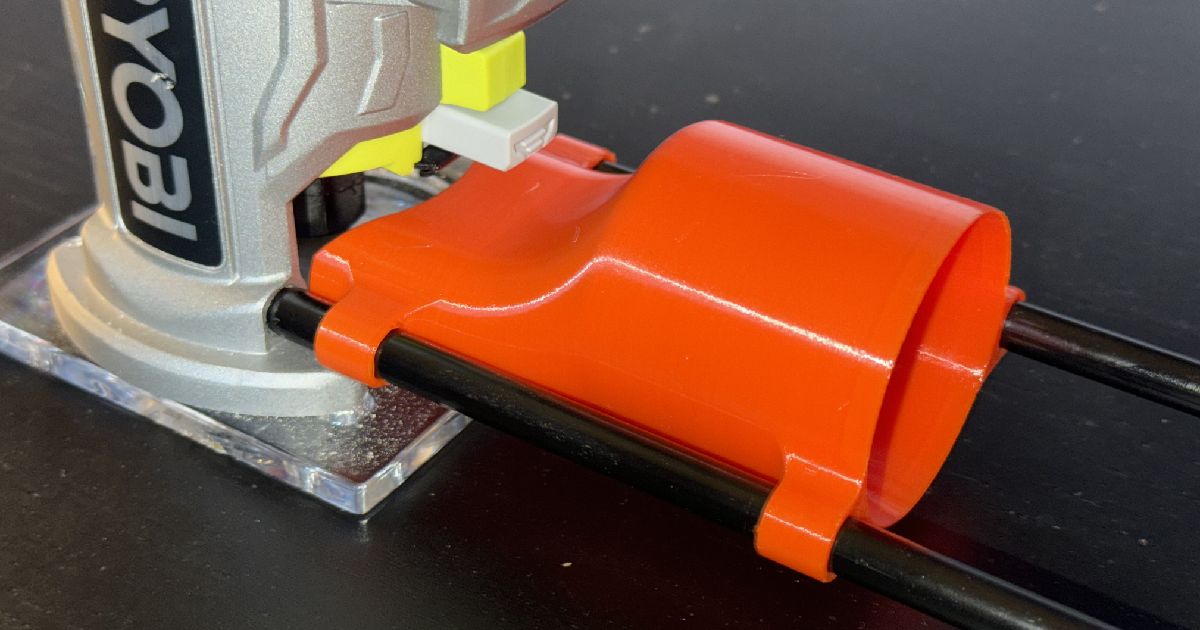 Ryobi Router (R18TR) dust collection for 45mm vacuum por Arek ...