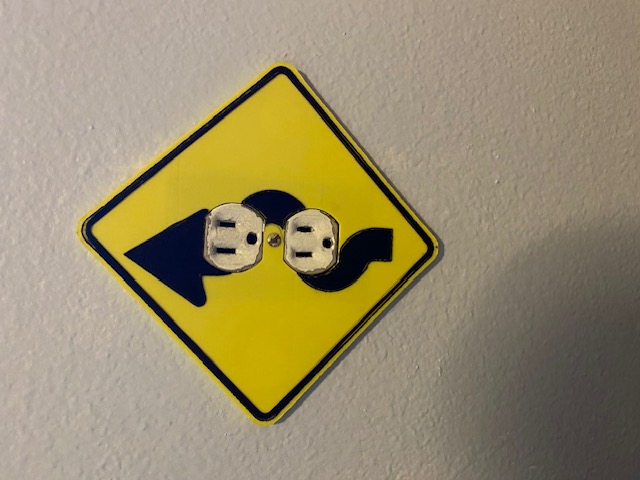 Road Sign Outlet Cover with Matching Outlet Plugs by Kevin Meissner ...