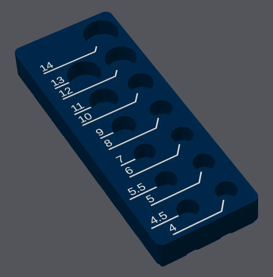 Craftsman 1/4" Socket Set Organizer – Metric [Gridfinity] by RynoShark ...