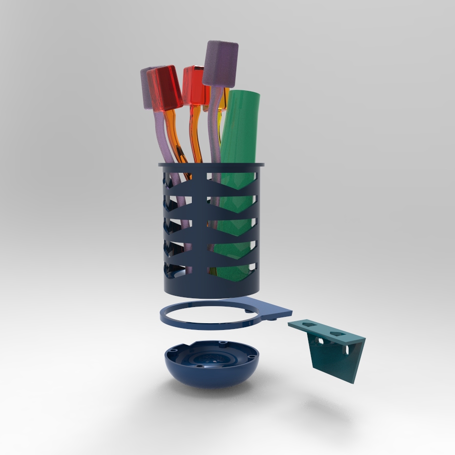 Toothbrush holders by Lune Design | Download free STL model ...