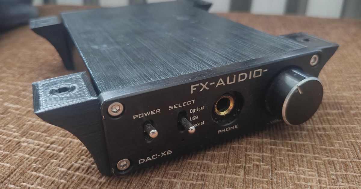 Under-desk mount for Dac X6 dac/amp. by Seethi Sth | Download free STL ...