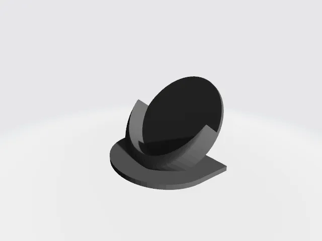 Puck LED Stand for Curved Lithophane by infamous61 | Download free STL ...