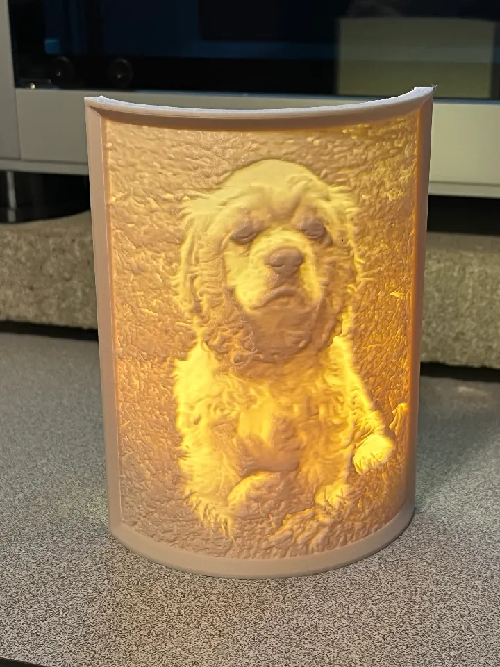 Puck LED Stand for Curved Lithophane by infamous61 | Download free STL ...