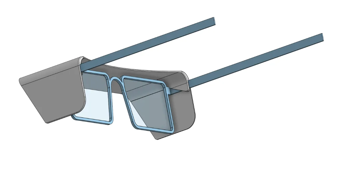 SunShade Visor - for glasses by Niuthon | Download free STL model ...