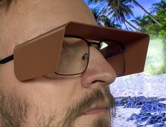 SunShade Visor - for glasses by Niuthon | Download free STL model ...