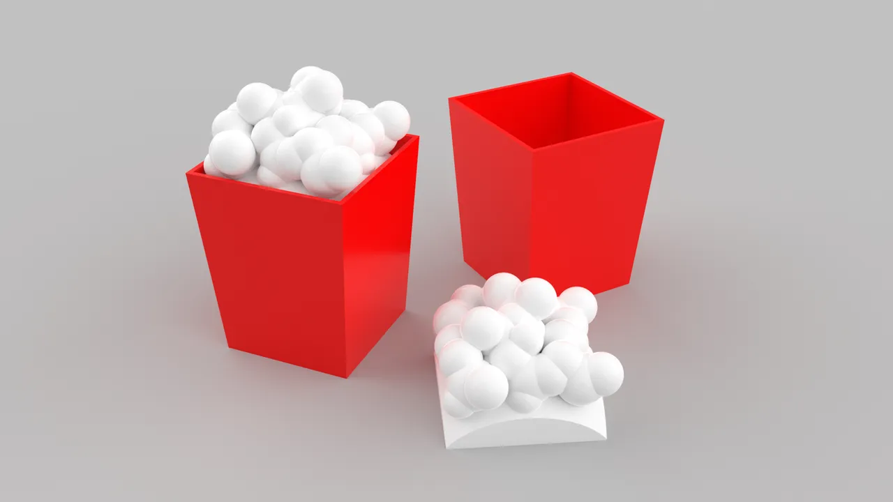 Cartoon Popcorn Box Container by Tolga Toykoç | Download free STL model ...