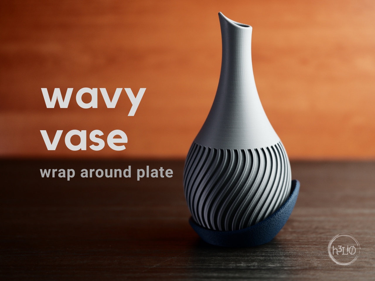 wavy vase · wrap around plate by h3li0 | Download free STL model | Printables.com