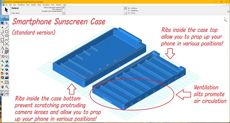 Smartphone Sunscreen Case by Phil Caruso | Download free STL model ...